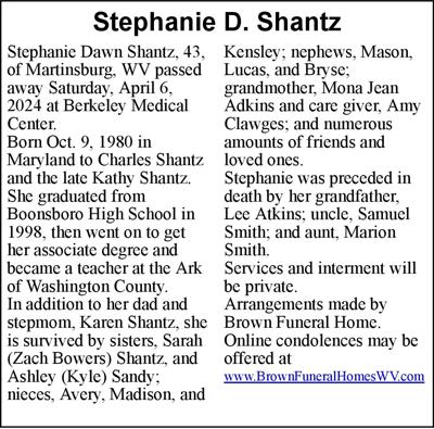 Stephanie D. Shantz | Obituaries | journal-news.net