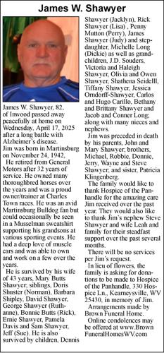 James W. Shawyer | Obituaries | journal-news.net