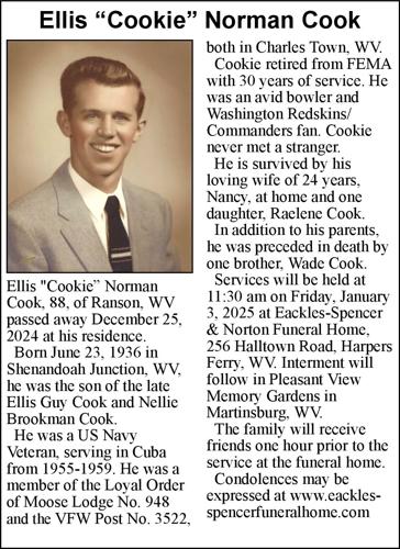 Ellis “Cookie” Norman Cook | Obituaries | journal-news.net