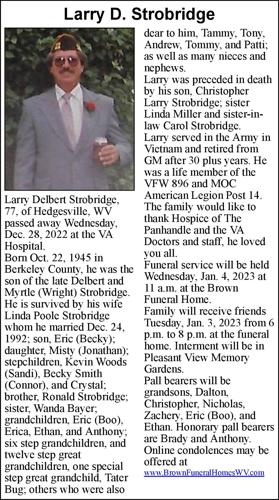 Larry D. Strobridge | Obituaries | journal-news.net