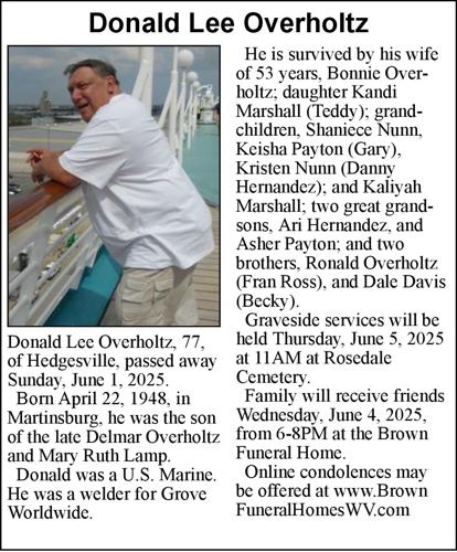 Donald Lee Overholtz | Obituaries | journal-news.net