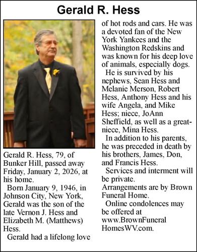 Gerald R. Hess, | Obituaries | journal-news.net