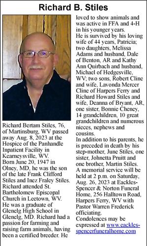 Richard B. Stiles | Obituaries | journal-news.net