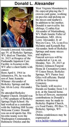 Donald L. Alexander | Obituaries | journal-news.net