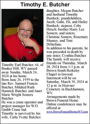 Timothy E. Butcher | Obituaries | journal-news.net