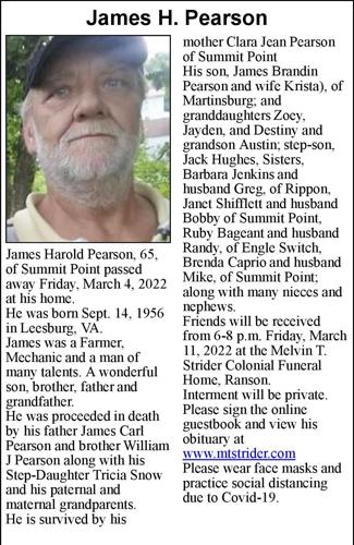 James H. Pearson | Obituaries | journal-news.net