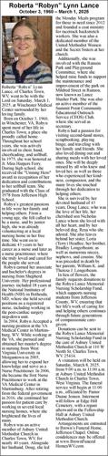 Roberta “Robyn” Lynn Lance October 3, 1960 – March 1, 2025 | Obituaries ...