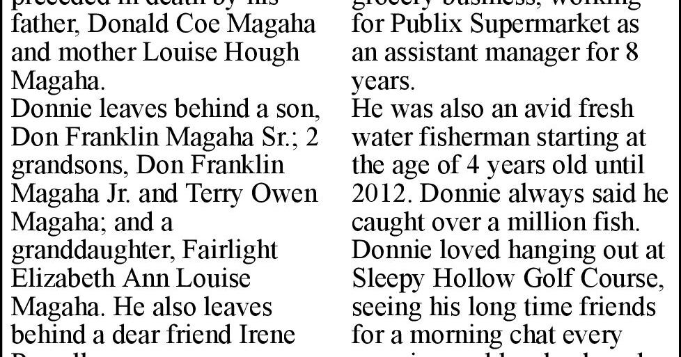 Donald F. Magaha | Obituaries | journal-news.net