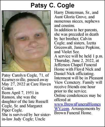 Patsy C. Cogle | Obituaries | journal-news.net