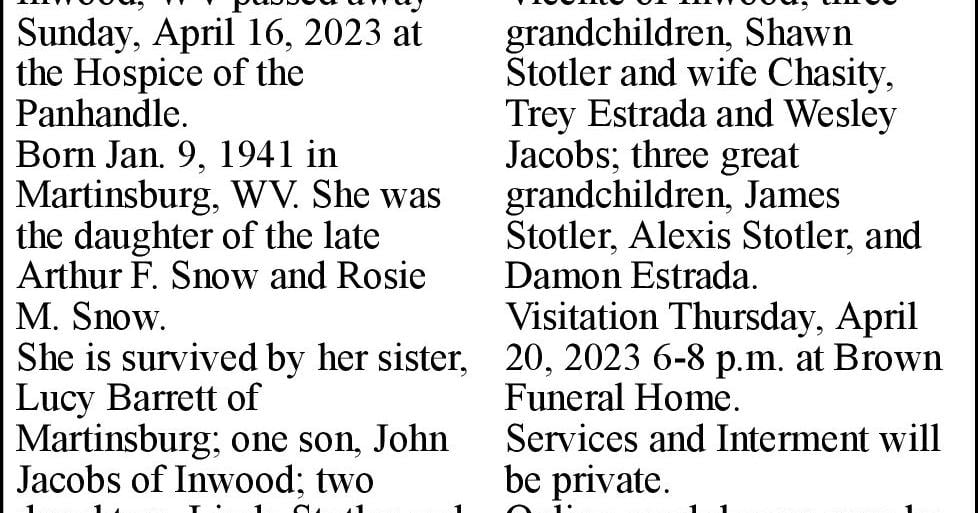 Jessie M. Jacobs | Obituaries | journal-news.net