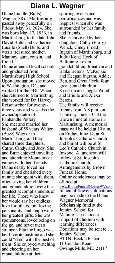 Diane L. Wagner | Obituaries | journal-news.net