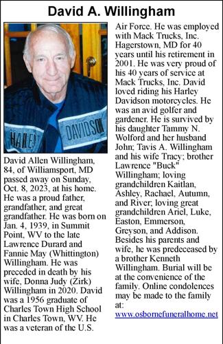 David A. Willingham | Obituaries | journal-news.net