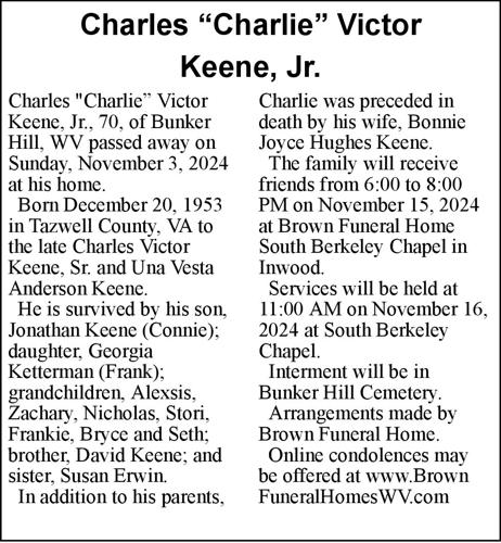 Charles “Charlie” Victor Keene, Jr. | Obituaries | journal-news.net