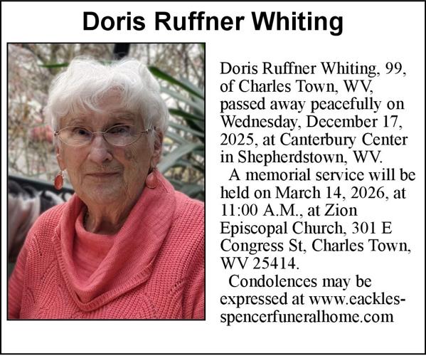 Doris Ruffner Whiting | Obituaries | journal-news.net