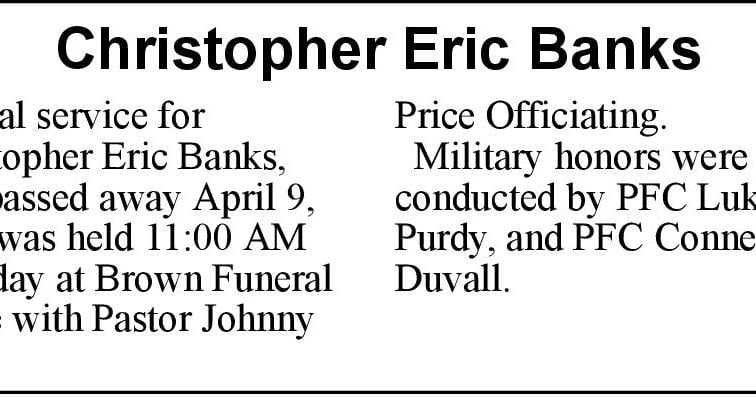 Christopher Eric Banks | Obituaries | journal-news.net
