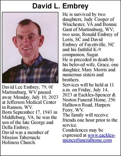 David L. Embrey | Obituaries | journal-news.net