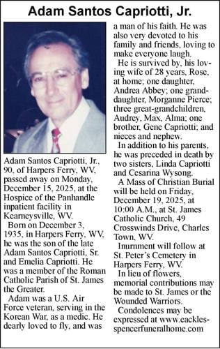 Adam Santos Capriotti, Jr. | Obituaries | journal-news.net