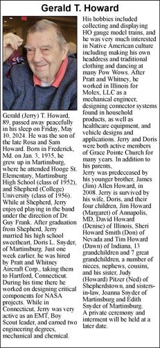 Gerald T. Howard | Obituaries | journal-news.net