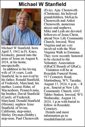 Michael W Stanfield | Obituaries | journal-news.net
