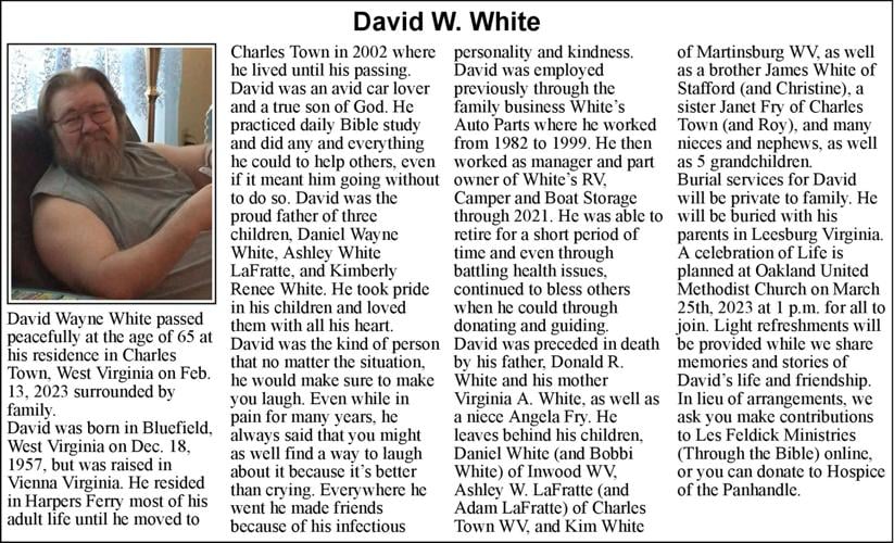 David W. White | Obituaries | journal-news.net