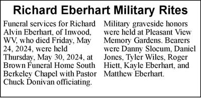 Richard Eberhart Military Rites | Obituaries | journal-news.net