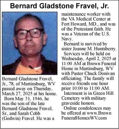 Bernard Gladstone Fravel, Jr. | Obituaries | journal-news.net