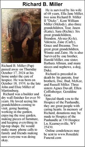 Richard B. Miller | Obituaries | journal-news.net