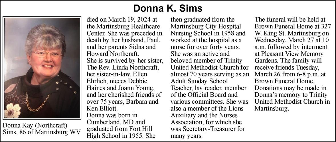 Donna K. Sims | Obituaries | journal-news.net