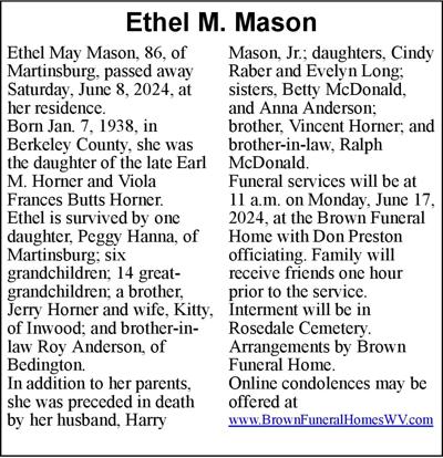 Ethel M. Mason | Obituaries | journal-news.net