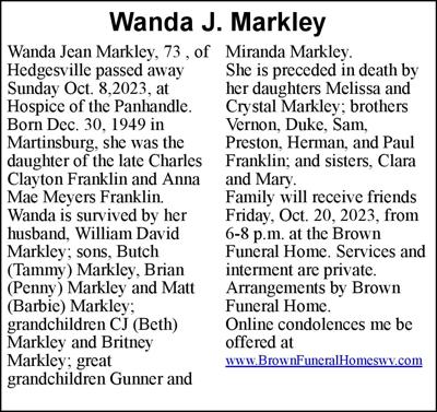 Wanda J. Markley | Obituaries | journal-news.net