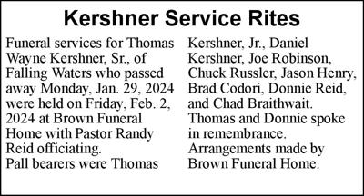 Kershner Service Rites | Obituaries | journal-news.net