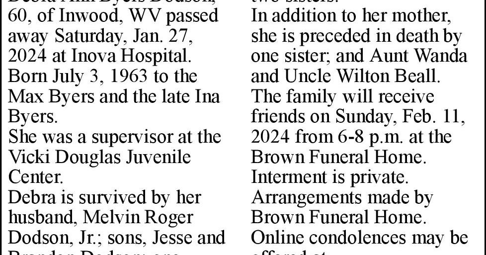 Debra A. Dodson | Obituaries | journal-news.net