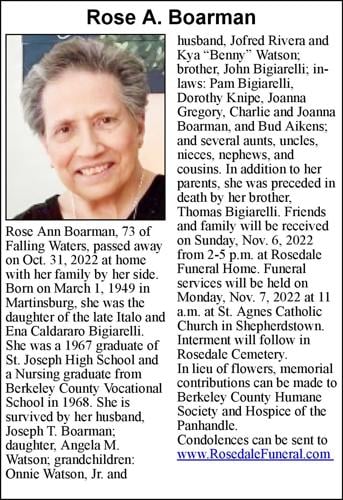 Rose A. Boarman | Obituaries | journal-news.net