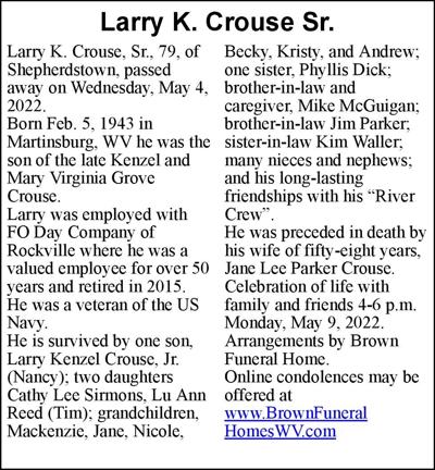 Larry K. Crouse Sr. | Obituaries | journal-news.net