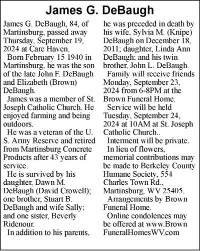 James G. DeBaugh | Obituaries | journal-news.net