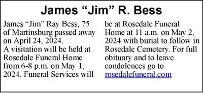 James “Jim” R. Bess | Obituaries | journal-news.net