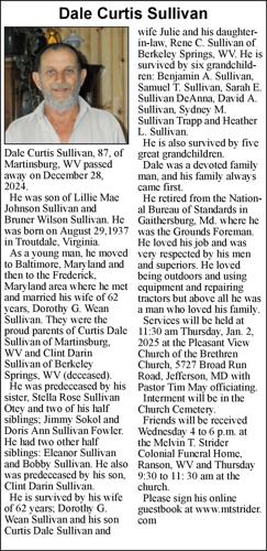 Dale Curtis Sullivan | Obituaries | journal-news.net