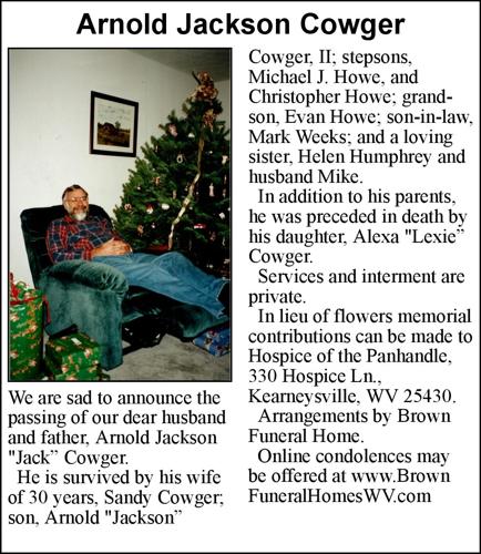 Arnold Jackson Cowger | Obituaries | journal-news.net