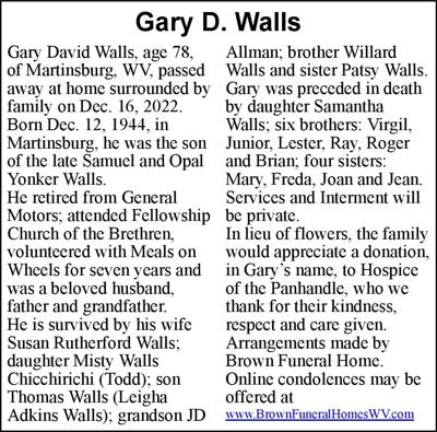 Gary D. Walls | Obituaries | journal-news.net