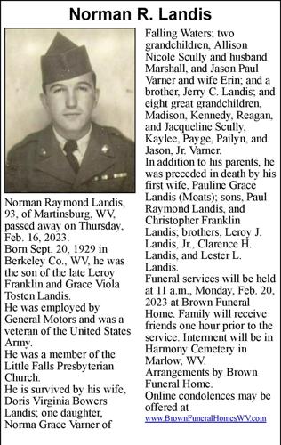 Norman R. Landis | Obituaries | journal-news.net
