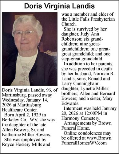 Doris Virginia Landis | Obituaries | journal-news.net