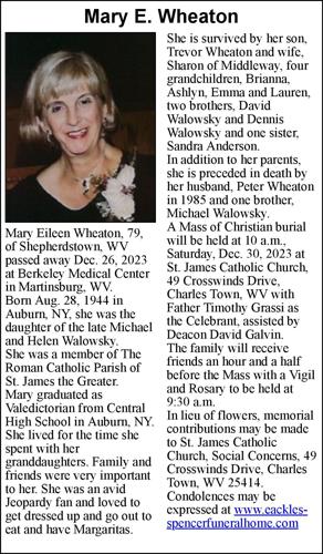 Mary E. Wheaton | Obituaries | journal-news.net