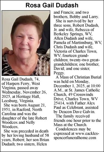 Rosa Gail Dudash | Obituaries | journal-news.net