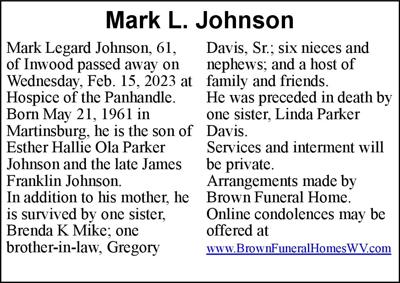 Mark L. Johnson | Obituaries | journal-news.net