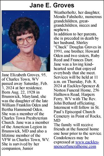 Jane E. Groves | Obituaries | journal-news.net