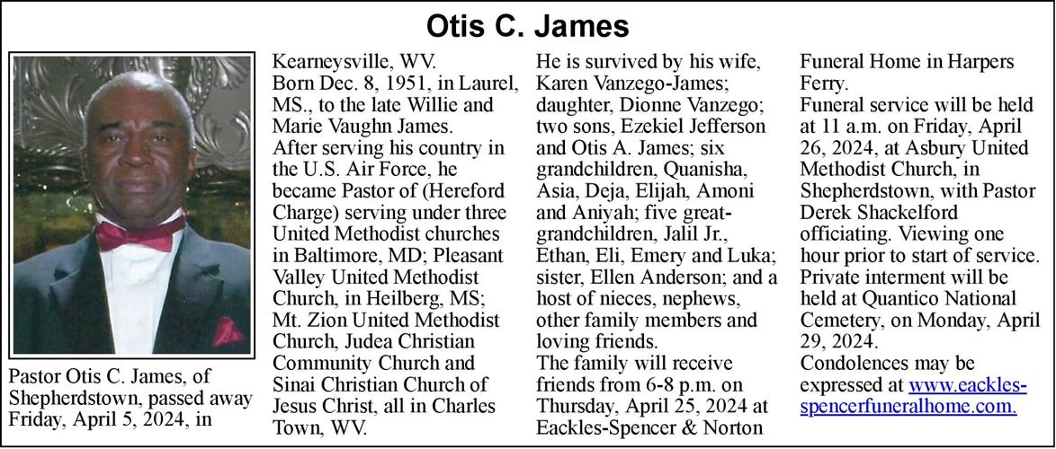 Otis C. James | Obituaries | journal-news.net