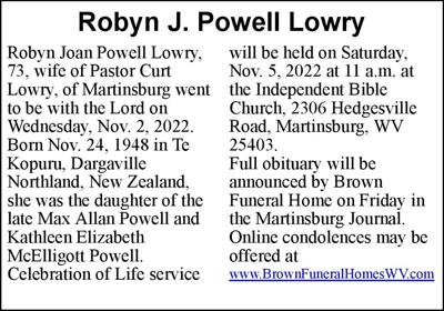 Robyn J. Powell Lowry | Obituaries | journal-news.net