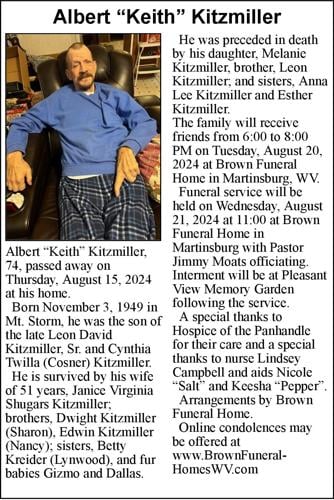 Albert “Keith” Kitzmiller | Obituaries | journal-news.net