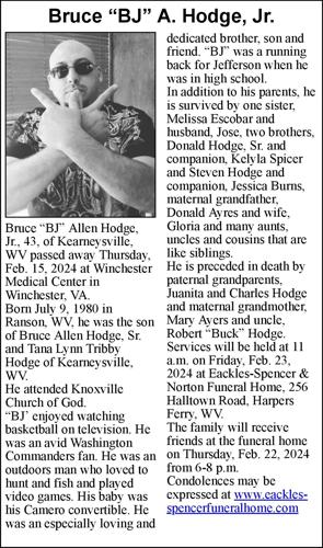 Bruce “BJ” A. Hodge, Jr. | Obituaries | journal-news.net
