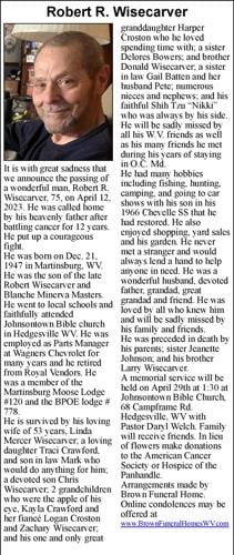 Robert R. Wisecarver | Obituaries | journal-news.net